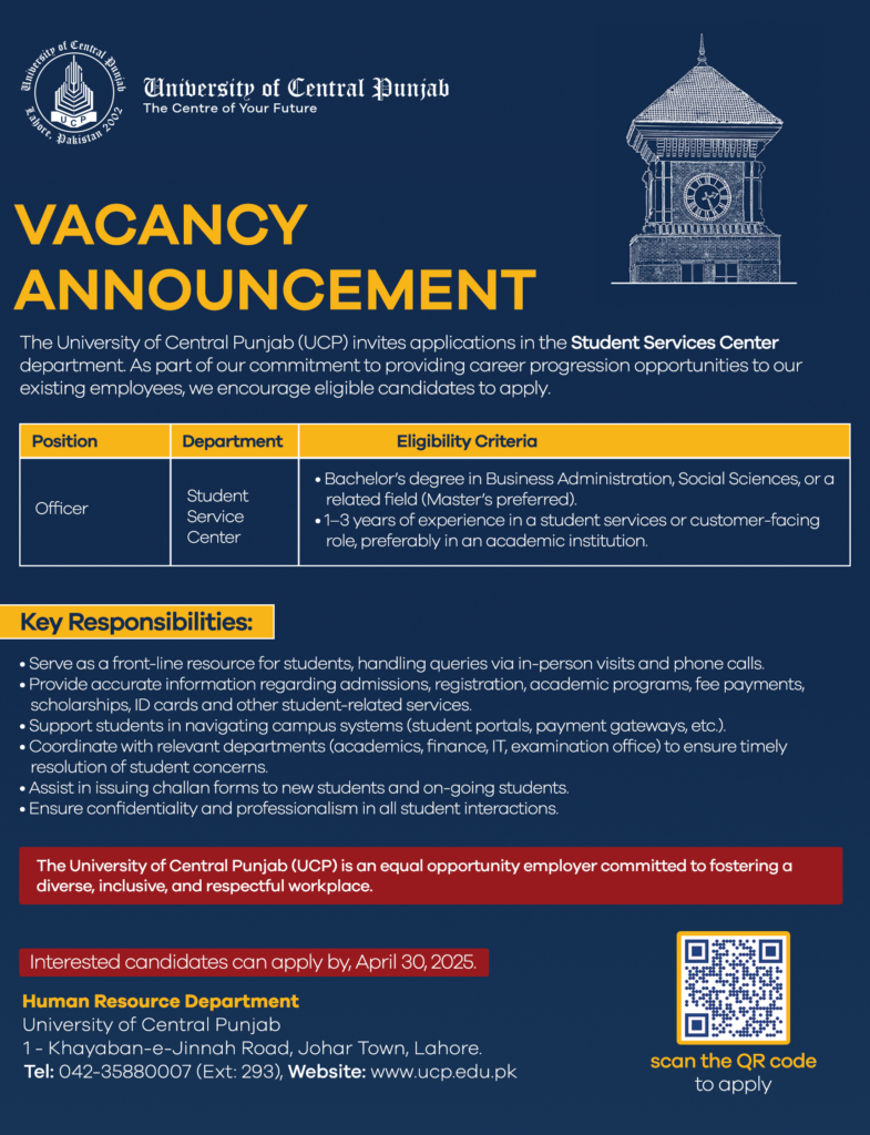 Job Advertisement Officer SSC 30-April-2025 copy - University of ...