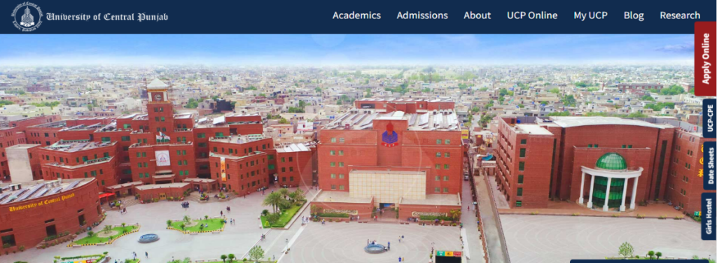 Apply to UCP's Spring 2023 Online Admission Now! - University of Central Punjab