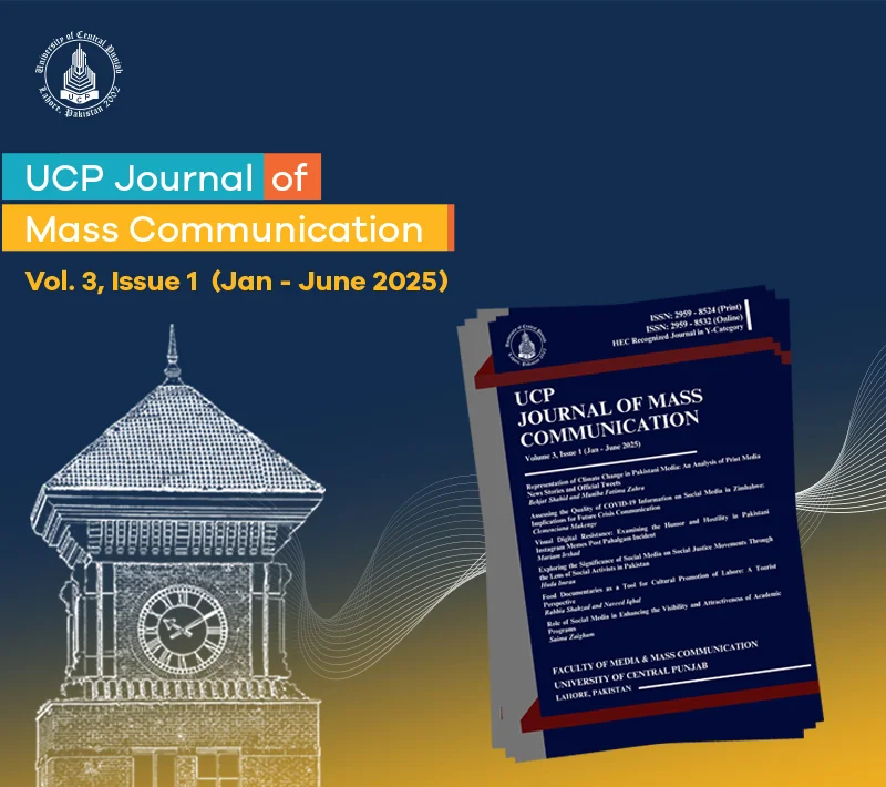 UCP Journal of Mass Communication, Volume 3, Issue 1 (January–June 2025 ...