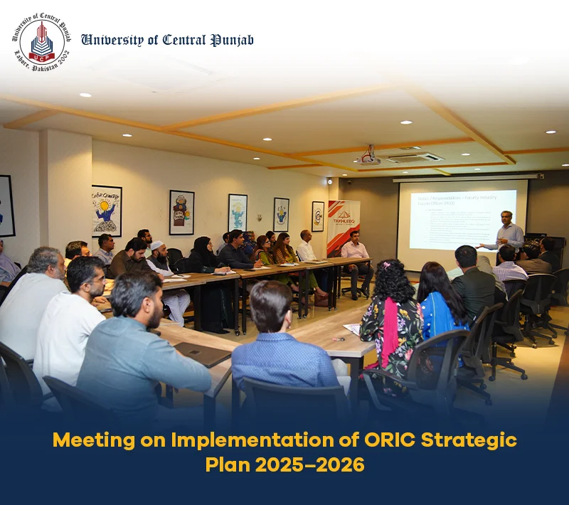 Meeting on Implementation of ORIC Strategic Plan 2025–2026 - University ...